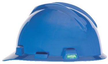 MSA V-Gard Hard Caps with Fas-Trac Suspension — Hard Hat Color: Blue ...