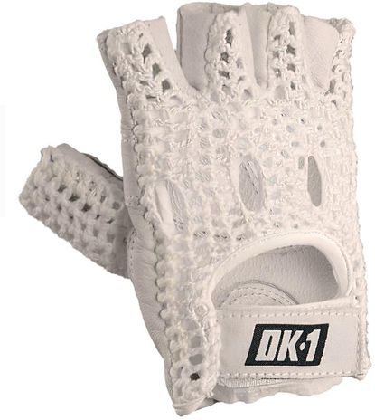 OK-1 Fingerless Mesh Back Lifter's Gloves NWGS - Padded, Premium Grain ...