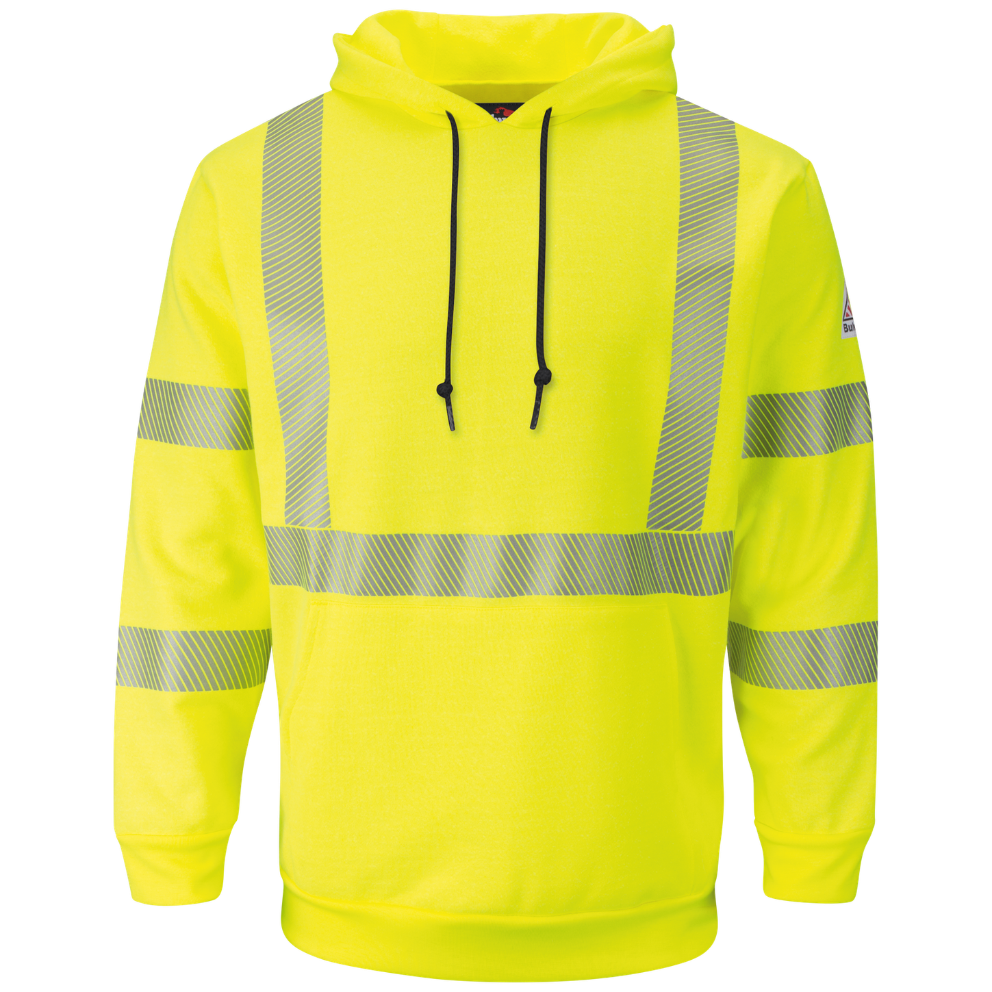 Bulwark FR Hi-Visibility Sweatshirt SMH4, Fleece, Hooded Pullover ...